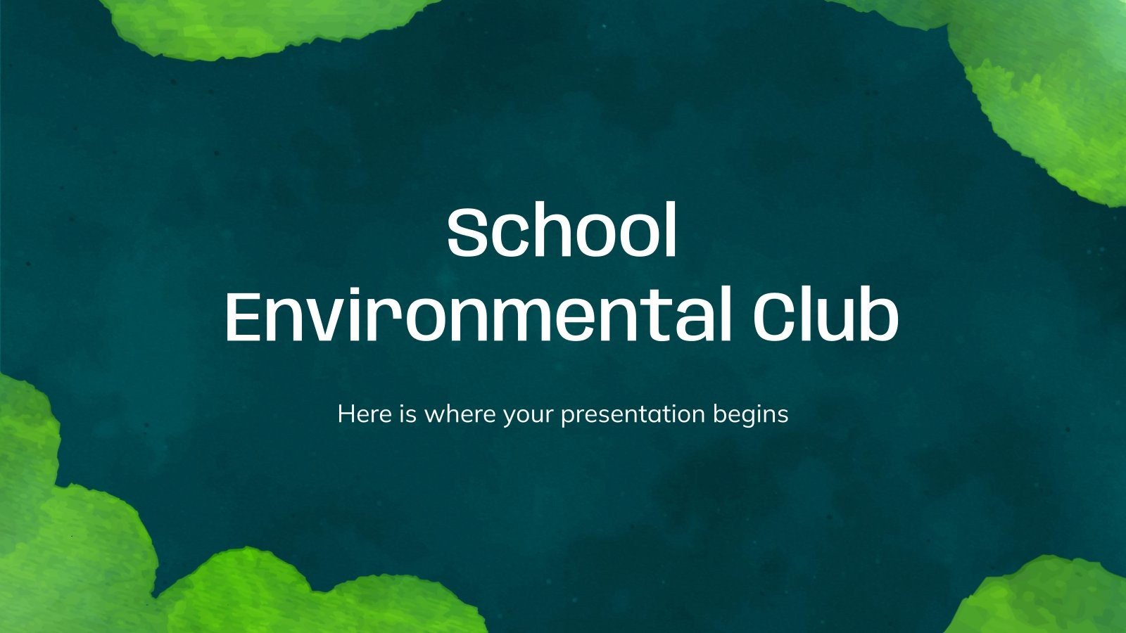 School Environmental Club Presentation