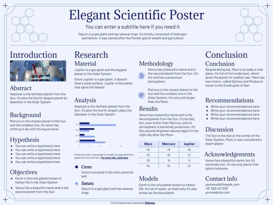 Elegant Scientific Poster Presentation