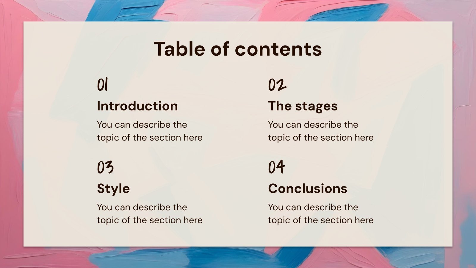 피카소의 단계 프레젠테이션