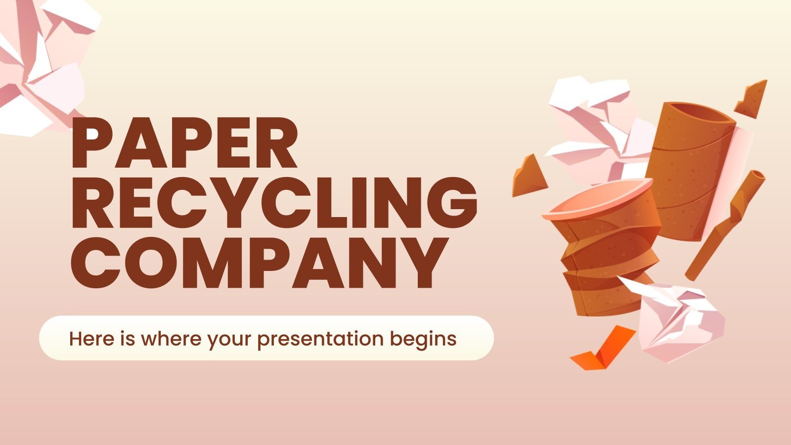 Modelos grátis sobre reciclagem para o Google Slides e PPT