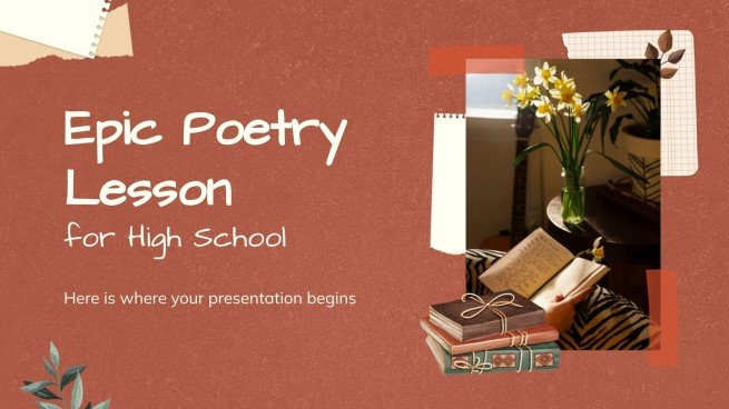 Plantillas gratis para Google Slides y PPT sobre poesía