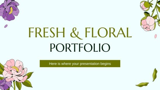 Fresh & Floral Portfolio Presentation