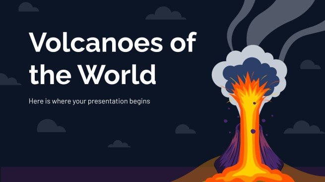 Free Google Slides themes & PPT templates about volcanoes