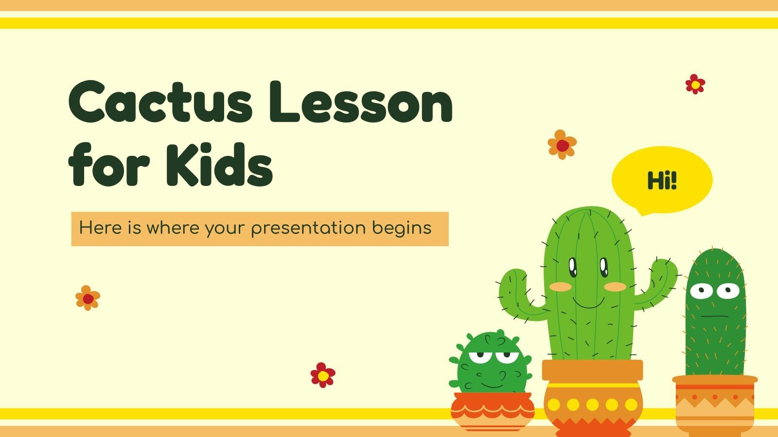 Cactus Lesson for Kids Presentation