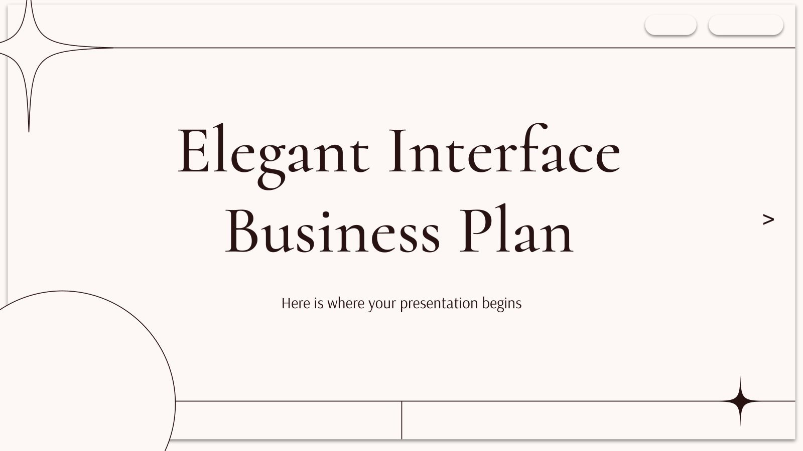 Elegant Interface Business Plan Presentation