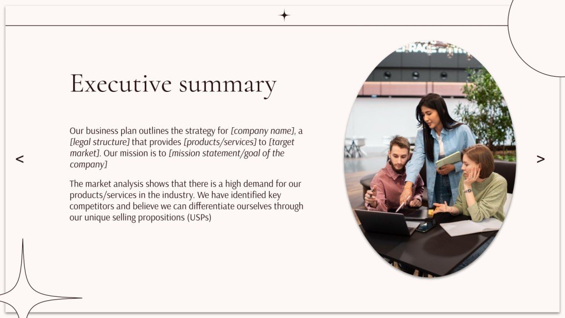 Elegant Interface Business Plan Presentation