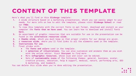 Monochrome Strong Pink Theme for Marketing Presentation