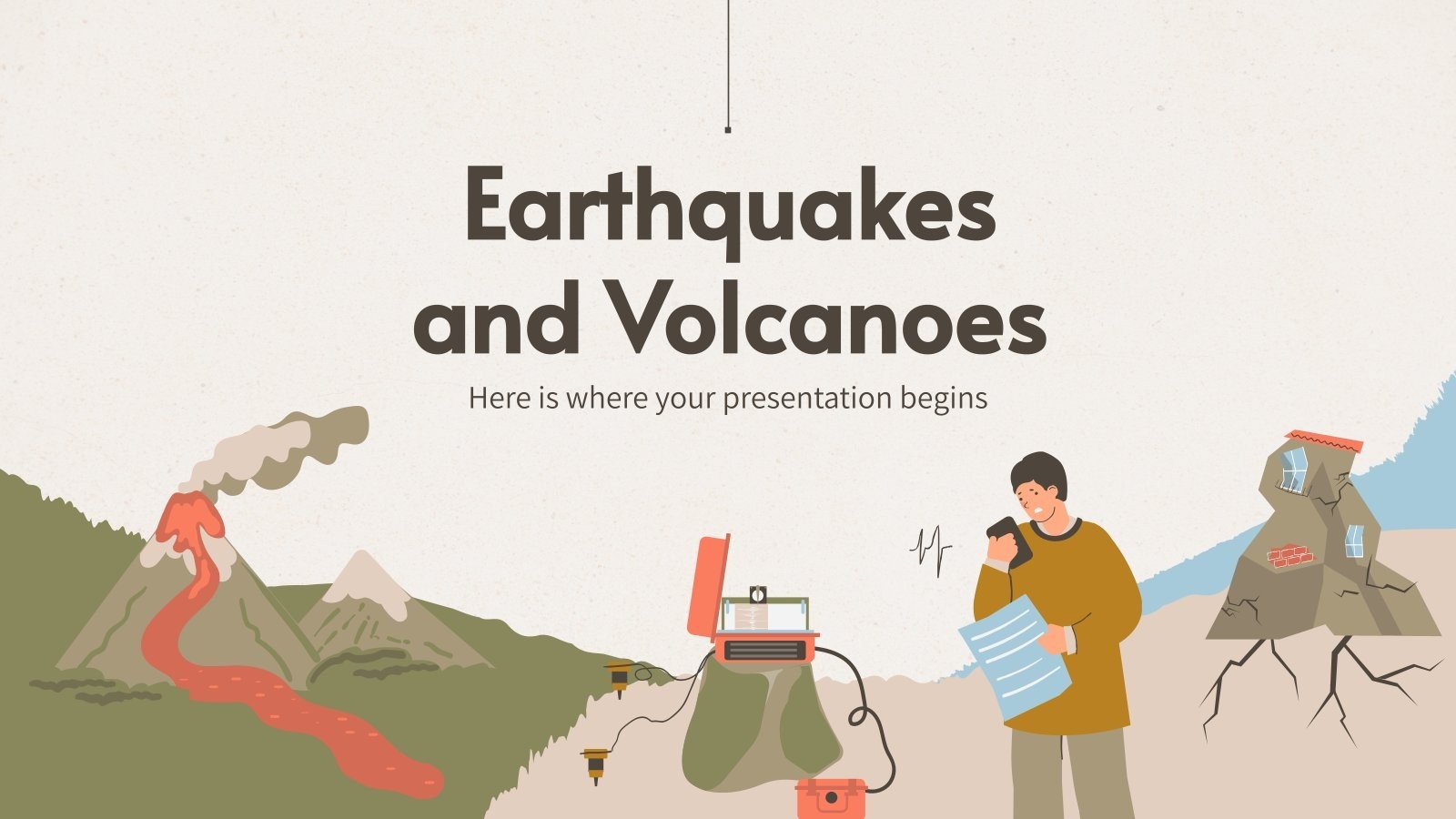 Plantillas gratis sobre terremotos para Google Slides y PPT