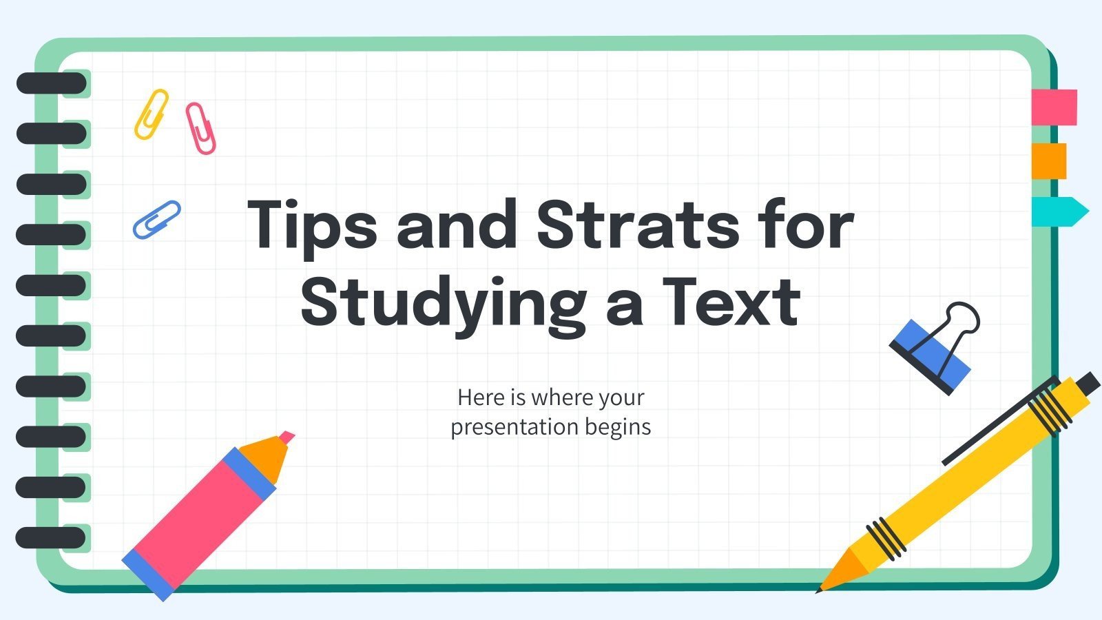 Tips and Strats for Studying a Text Presentation