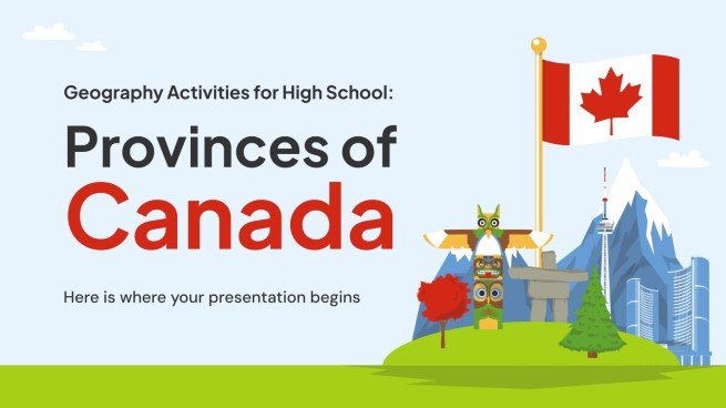 Geography Activities for High School: Provinces of Canada