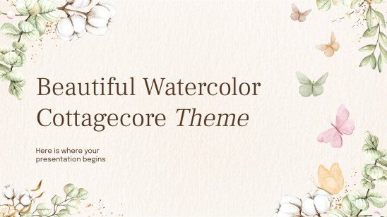 Beautiful Watercolor Cottagecore Theme | Google Slides & PPT