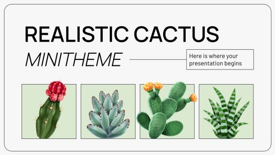 Realistic Cactus Minitheme Presentation