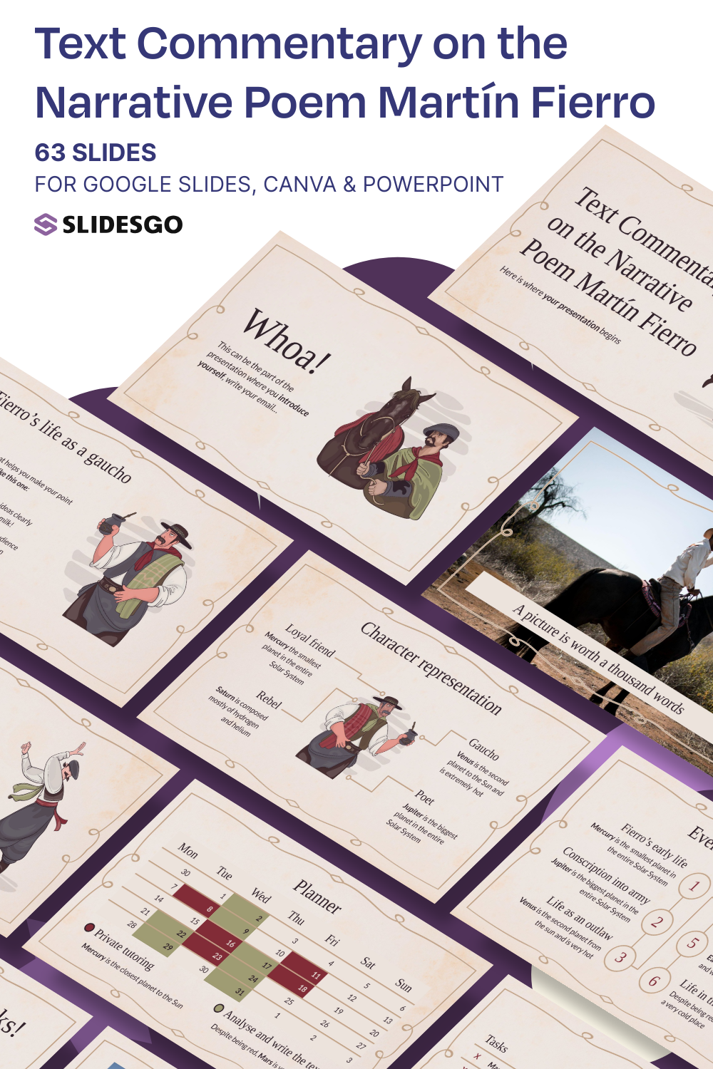 Text Commentary on the Narrative Poem Martín Fierro Presentation