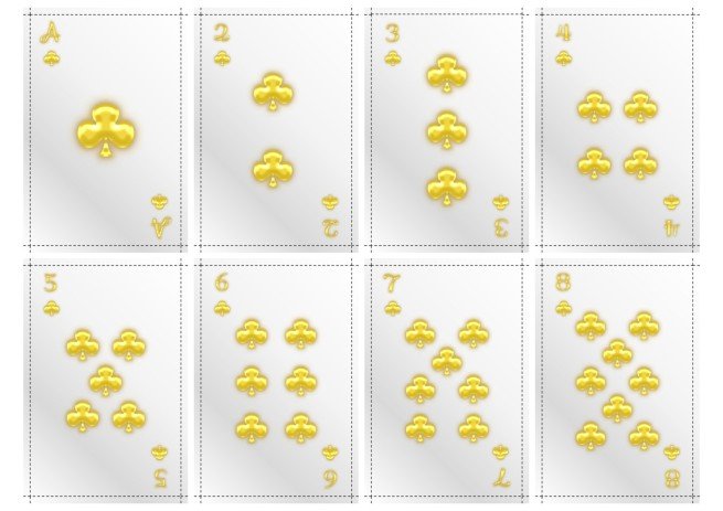 Luxury Gold Printable Deck of Playing Cards Presentation