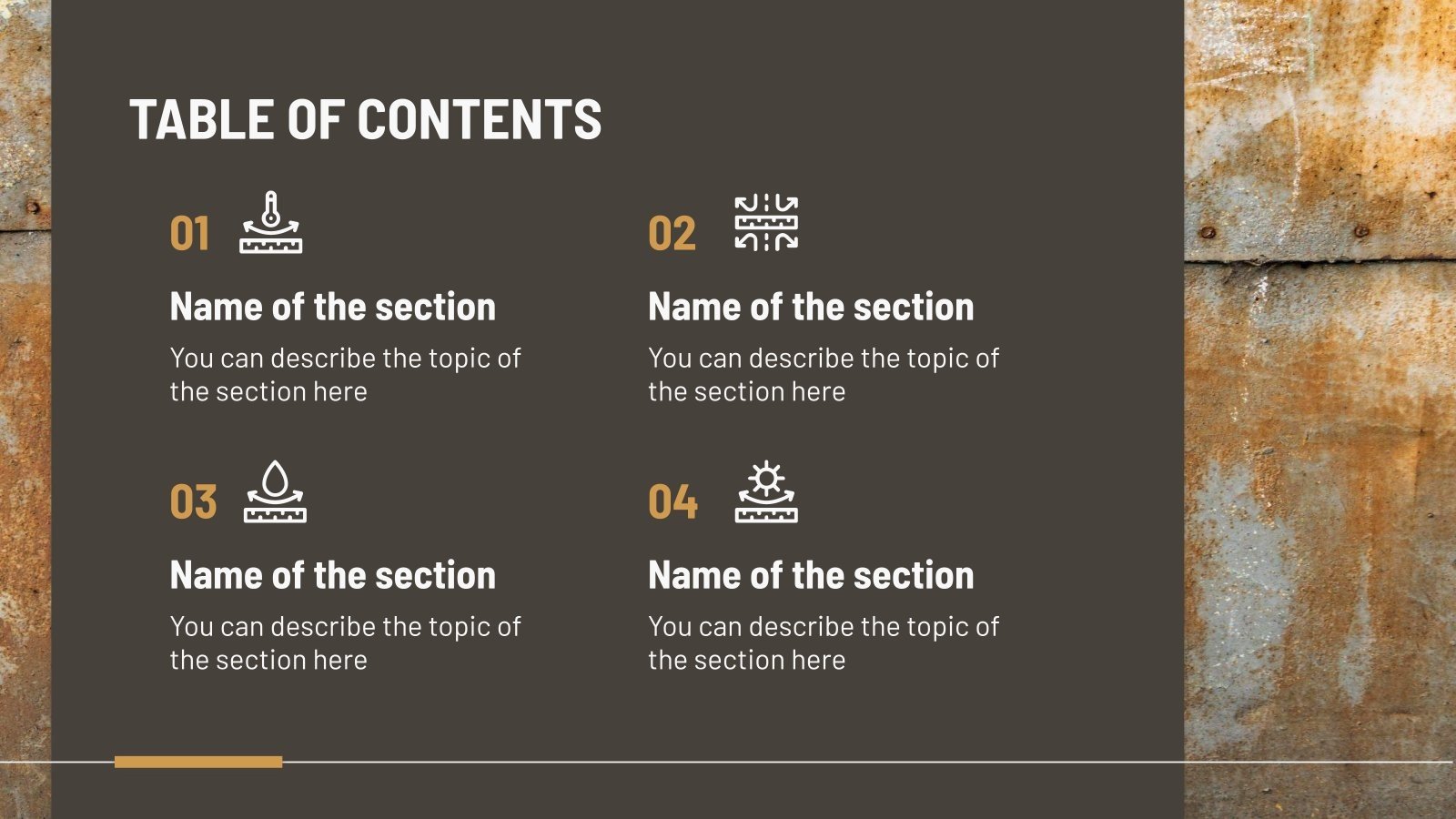 Metal Corrosion Texture Theme Presentation