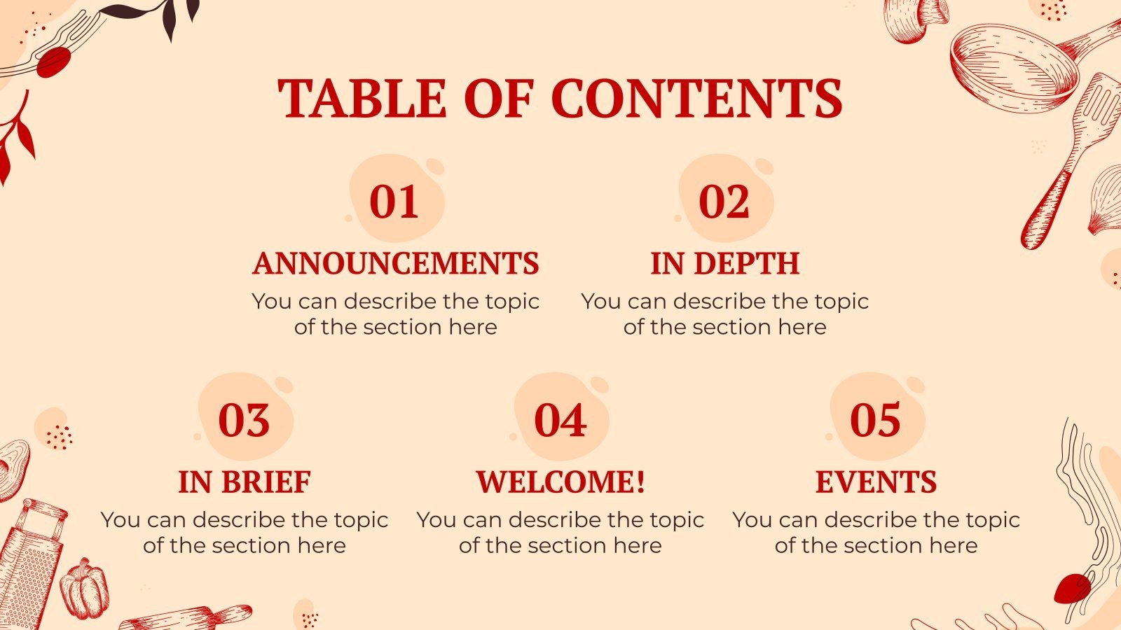 Cooking Newsletter Presentation