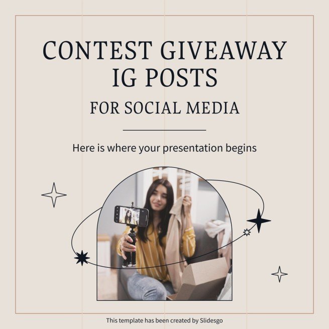 Contest Giveaway IG Posts for Social Media Presentation