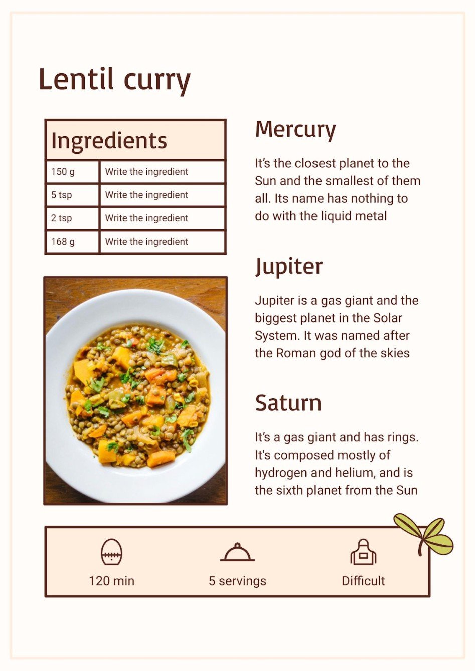 Legumes Cookbook Presentation