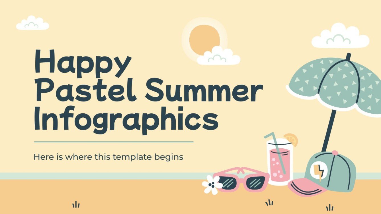 Presentación Infografía de feliz verano pastel