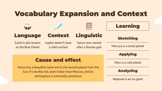 Vocabulary Expansion and Context Clues Infographics
