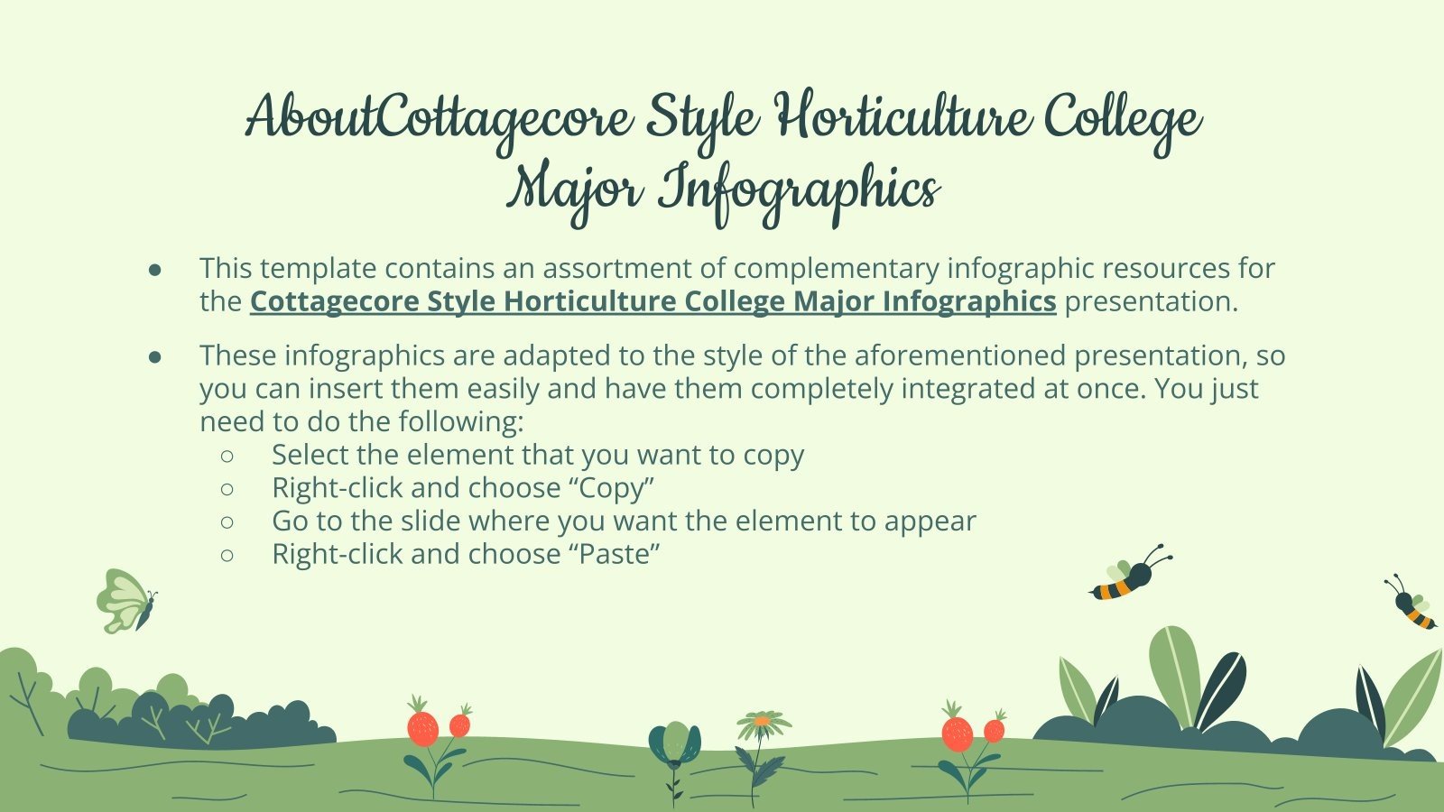 Cottagecore Style Horticulture College Major Infographics