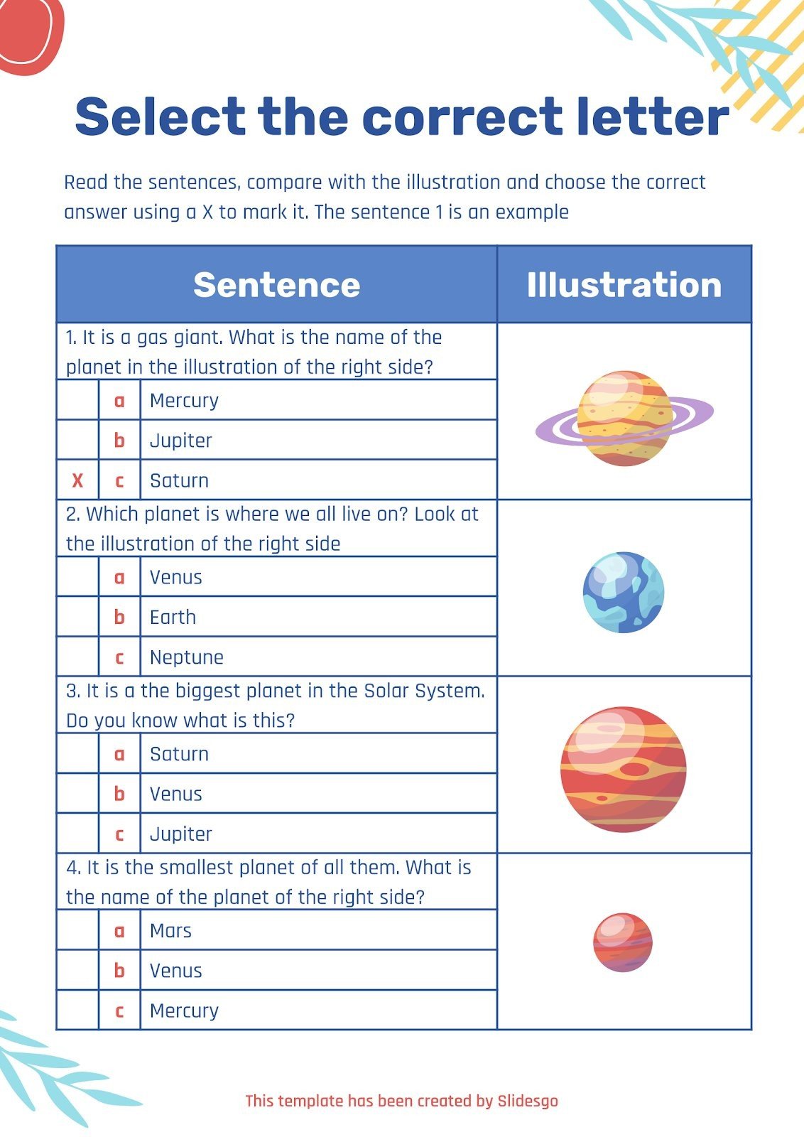 Multiple-choice Test Worksheets for University Presentation