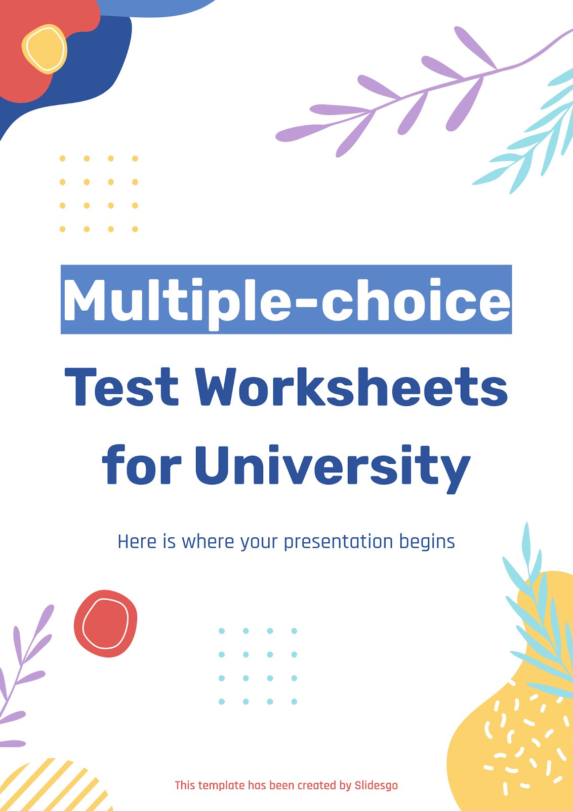 Hojas de trabajo de exámenes de opción múltiple