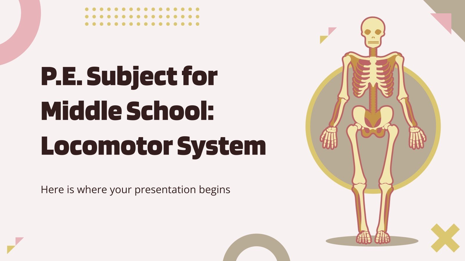 P.E. Subject for Middle School: Locomotor System