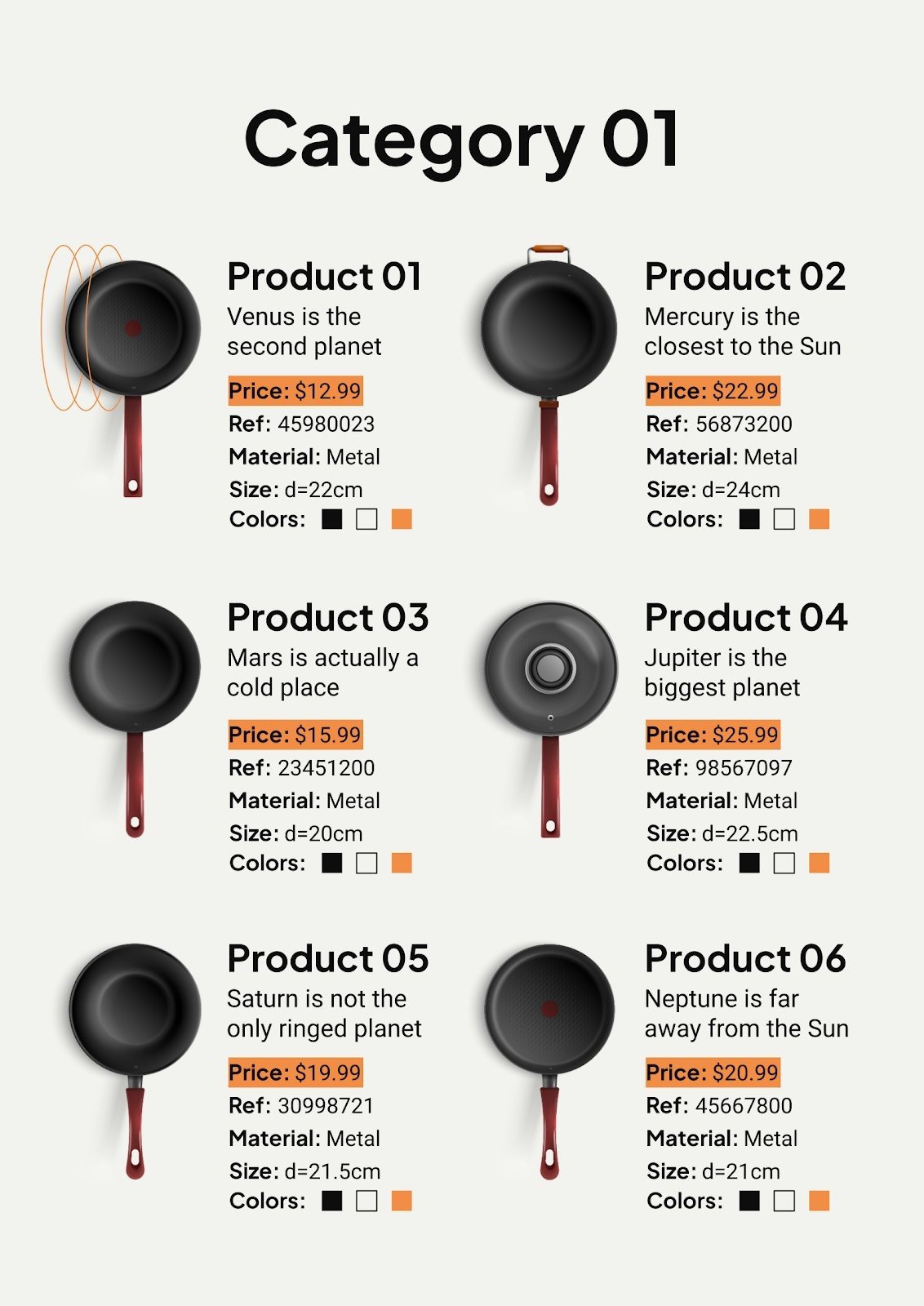 Induction Pans and Pots Catalog Presentation