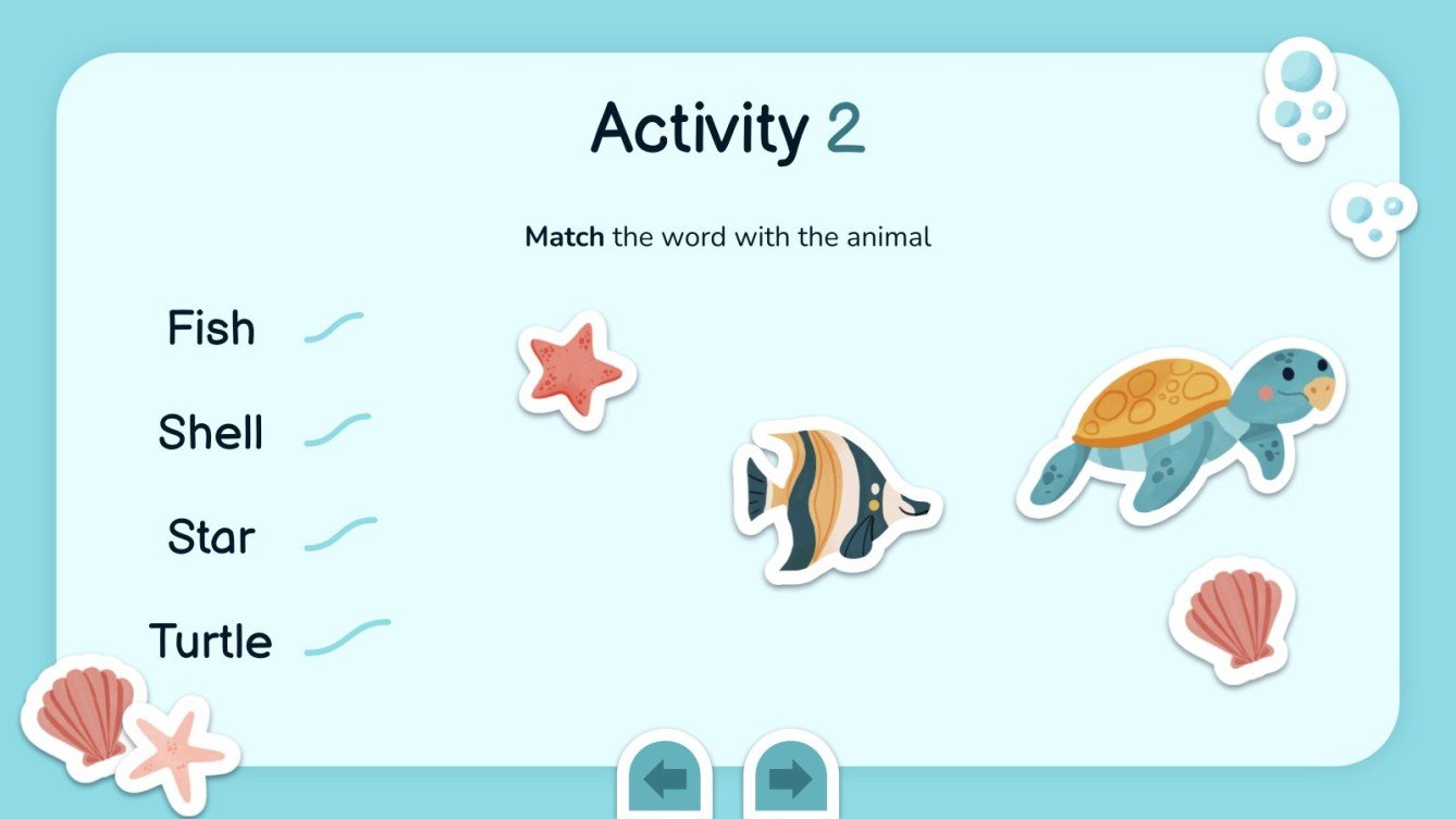Sea Life Vocabulary Activities for Pre-K Presentation