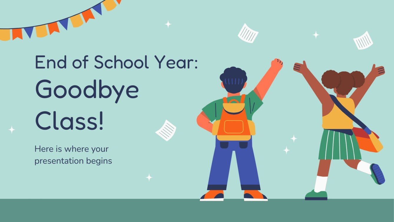 Presentación Fin de año escolar: ¡Adiós clase!