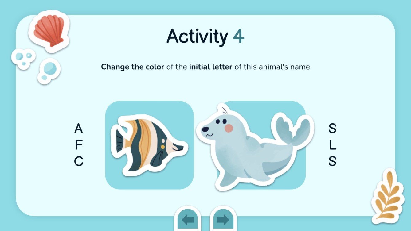 Sea Life Vocabulary Activities for Pre-K Presentation