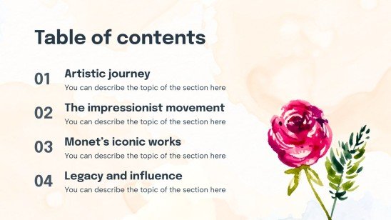 Art Subject for High School: Claude Monet Presentation