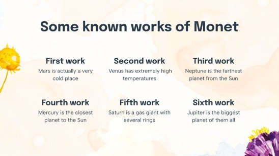 Art Subject for High School: Claude Monet Presentation