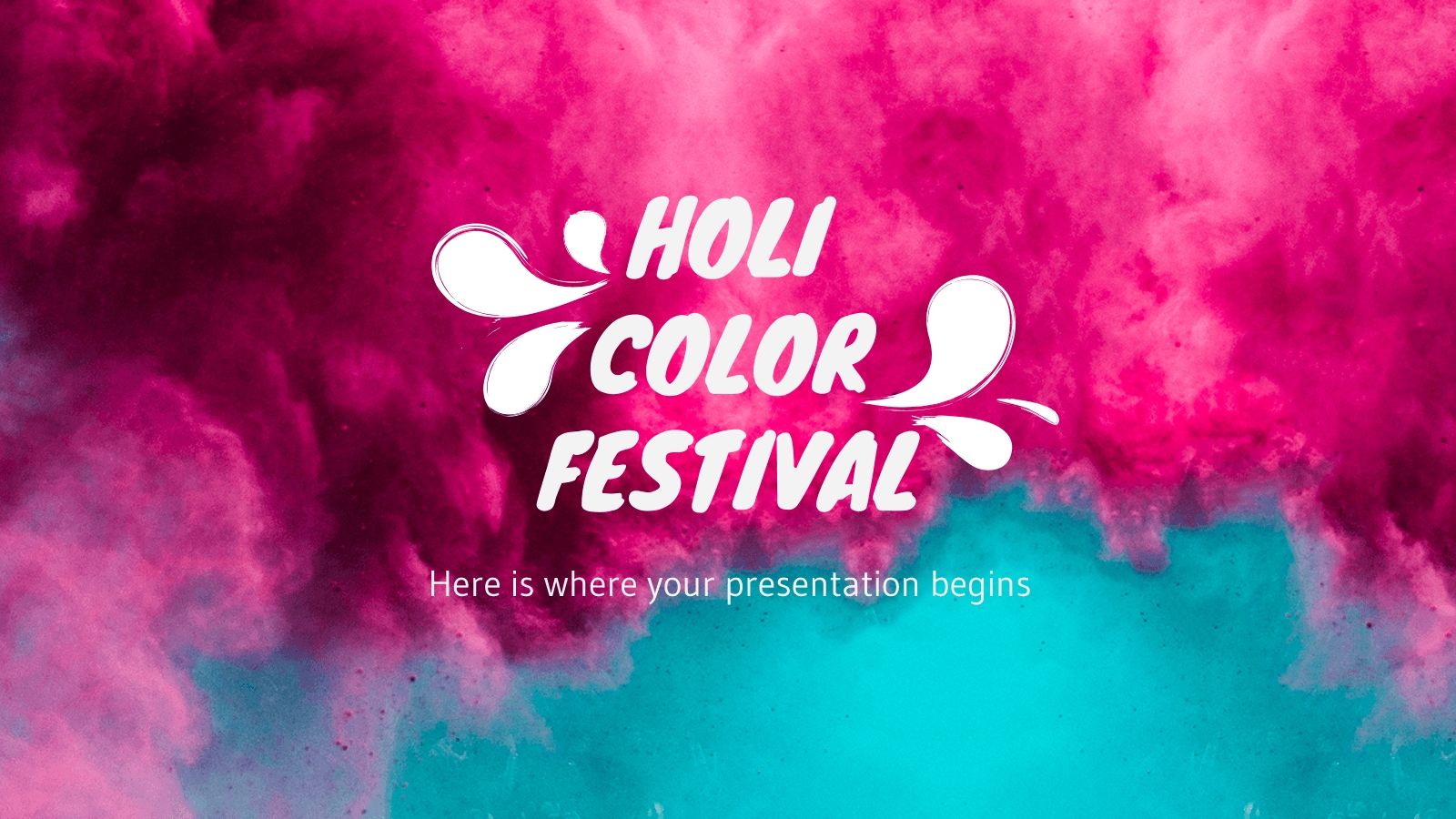 Festival Holi | Plantilla gratuita para Google Slides y PowerPoint