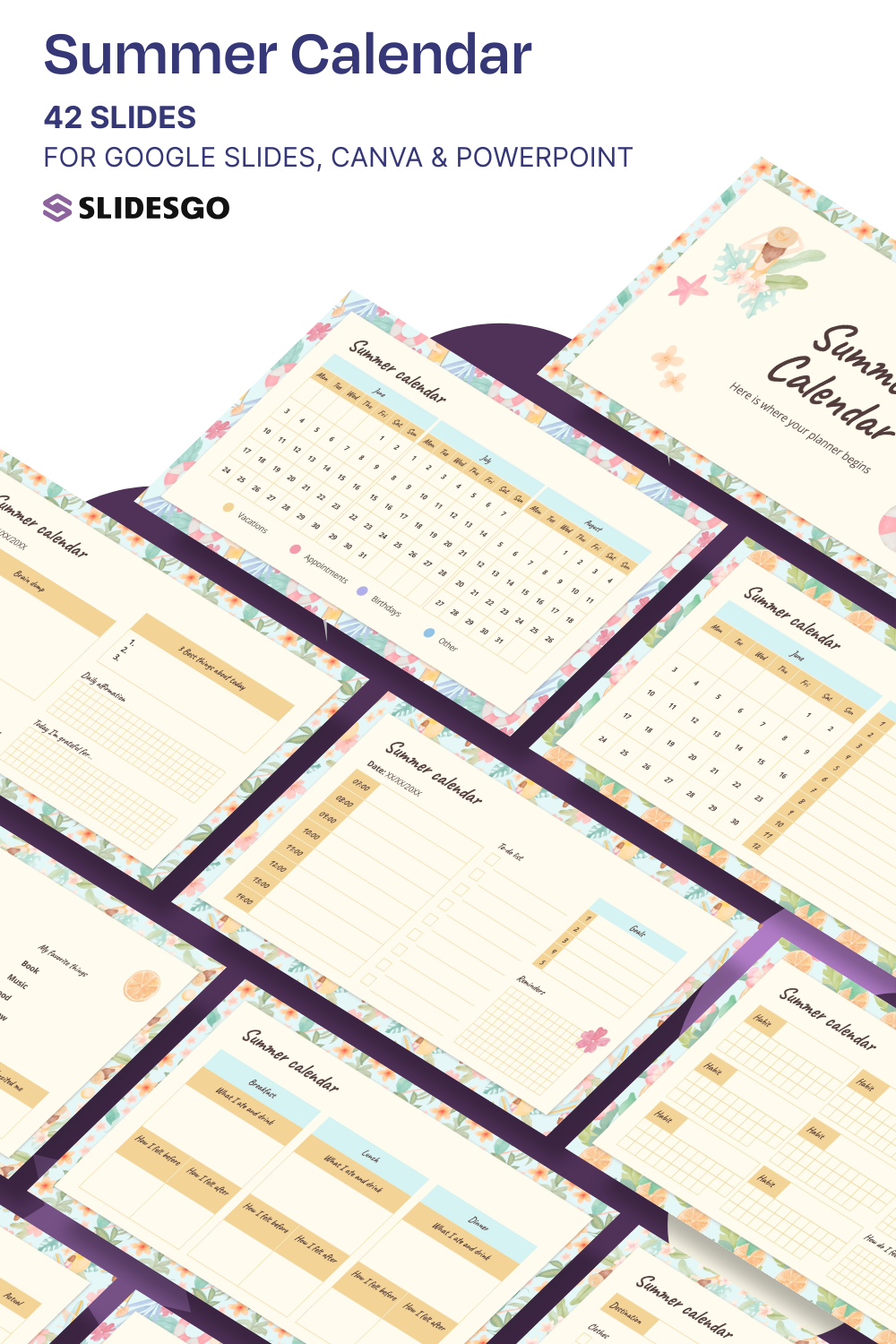 Summer Calendar Presentation