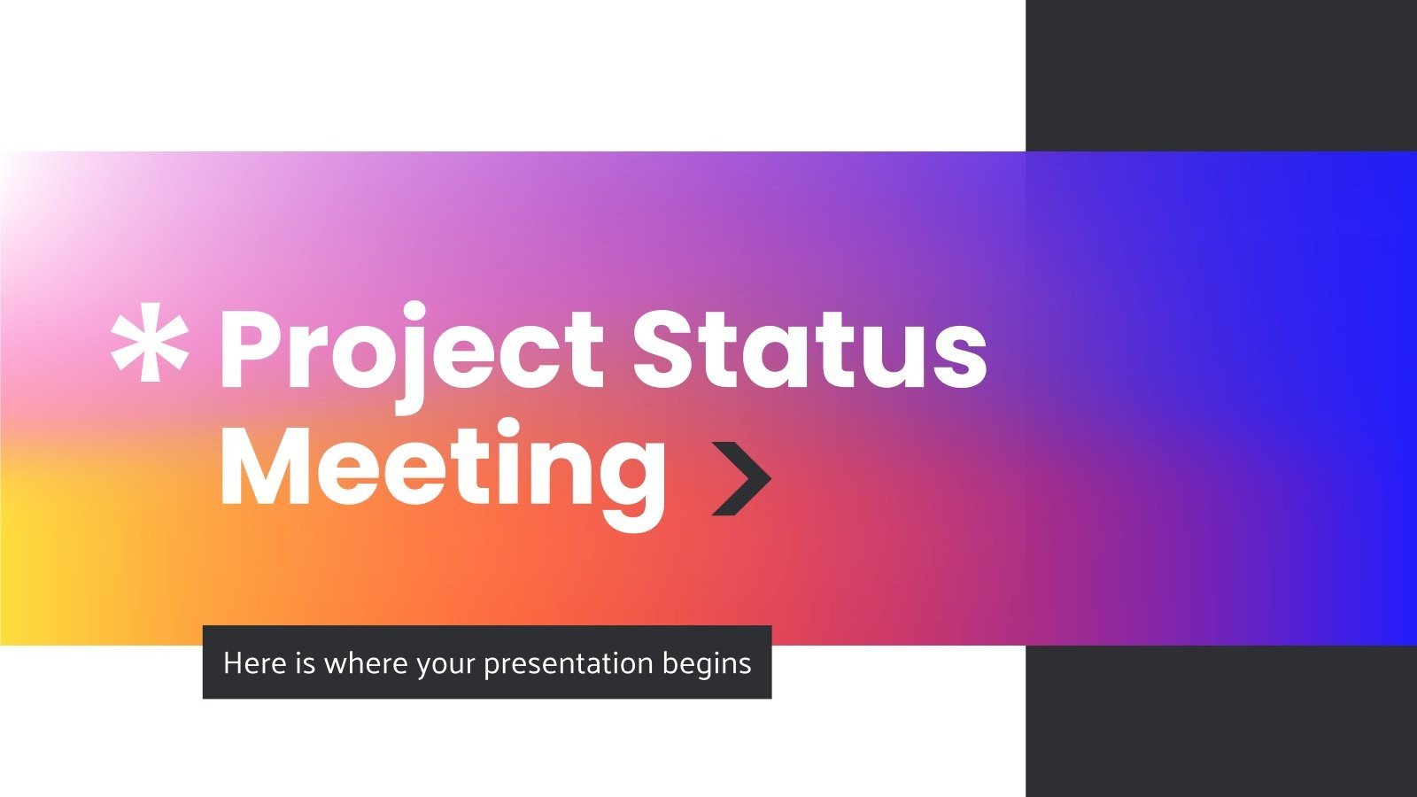 Project Status Meeting Presentation