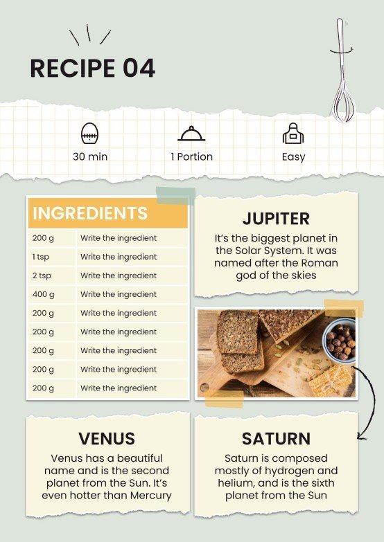 Bread and Pastry Cookbook Presentation