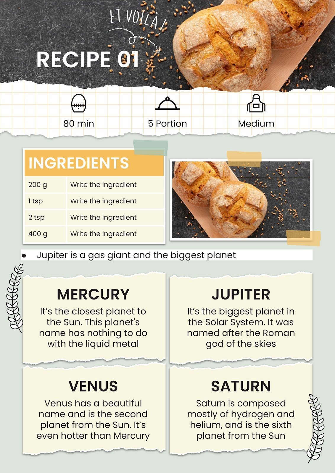 Bread and Pastry Cookbook Presentation
