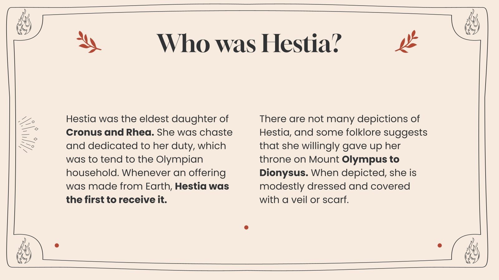 Ancient Greek Goddess: Hestia Presentation