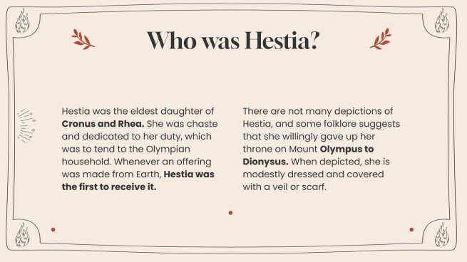 Ancient Greek Goddess: Hestia Presentation