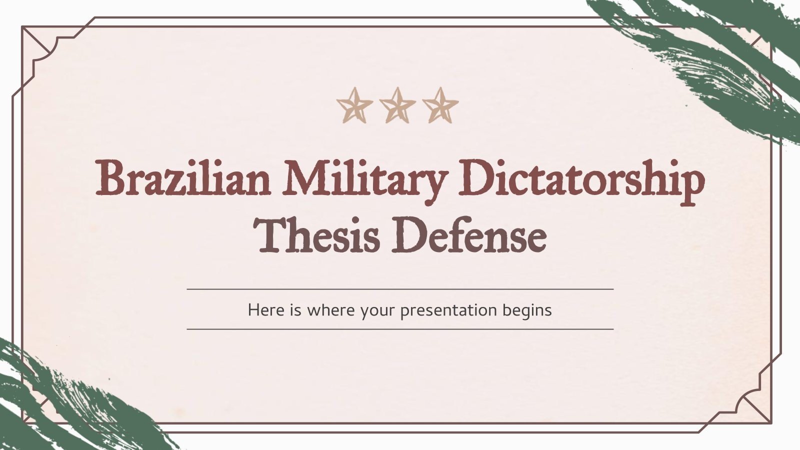Brazilian Military Dictatorship Thesis Defense Presentation