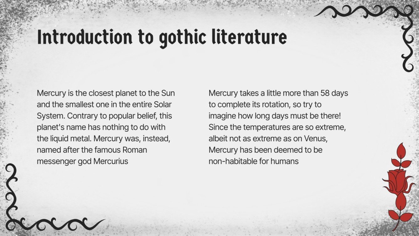 Gothic Literature Presentation