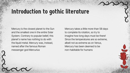 Gothic Literature Presentation
