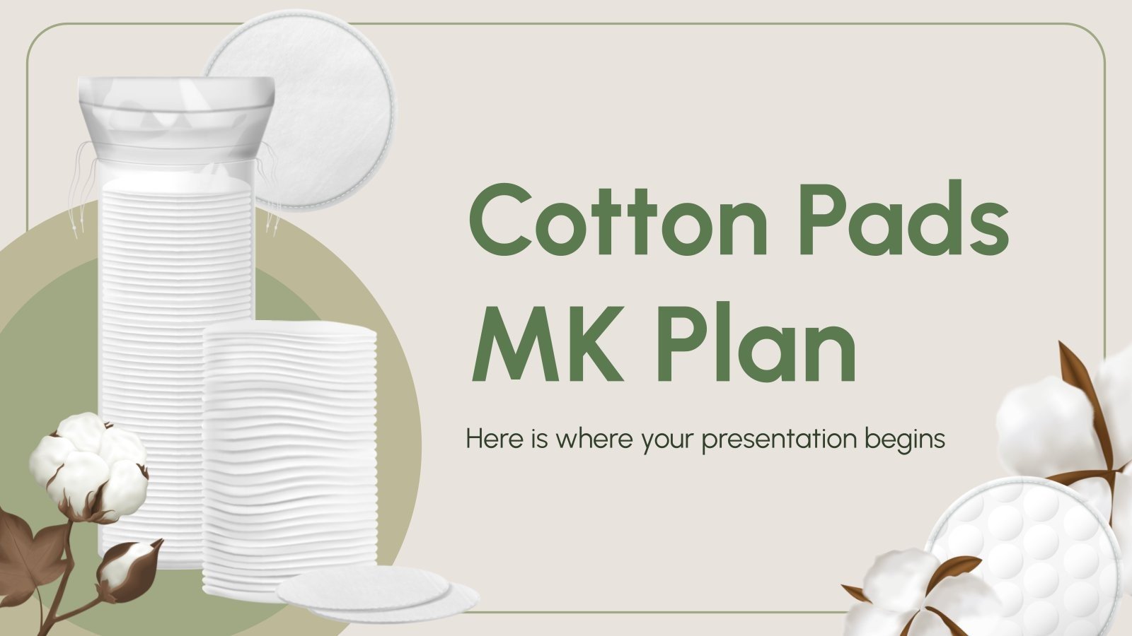 Presentación Almohadillas de algodón Plan MK