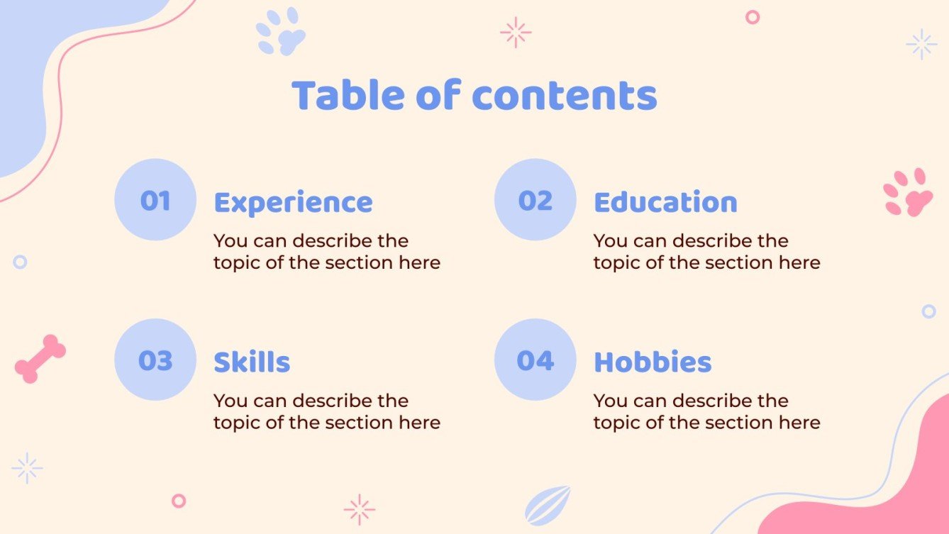 Pet Sitter CV Presentation