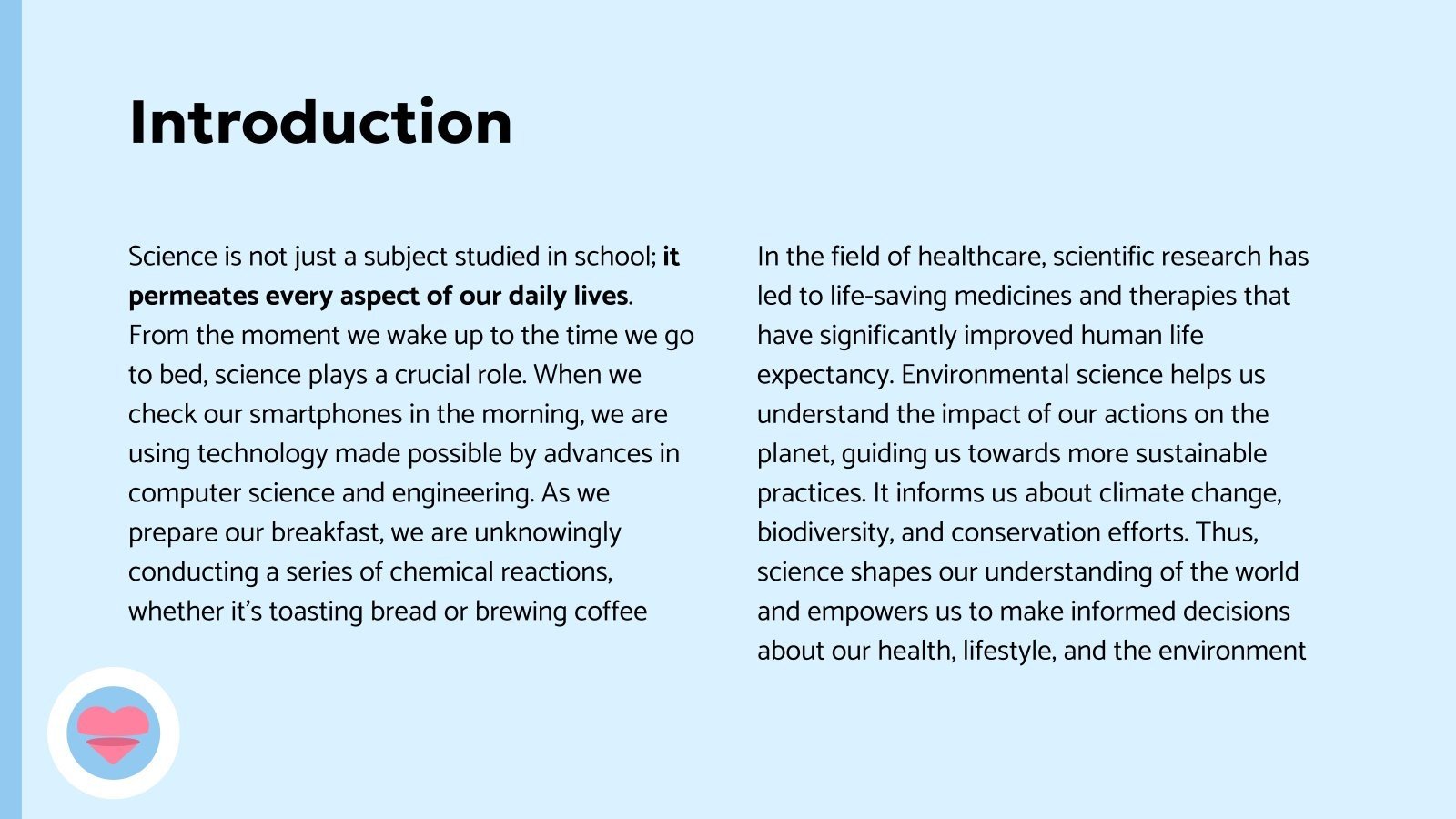Anatomy & Physiology Lesson for Middle School Presentation