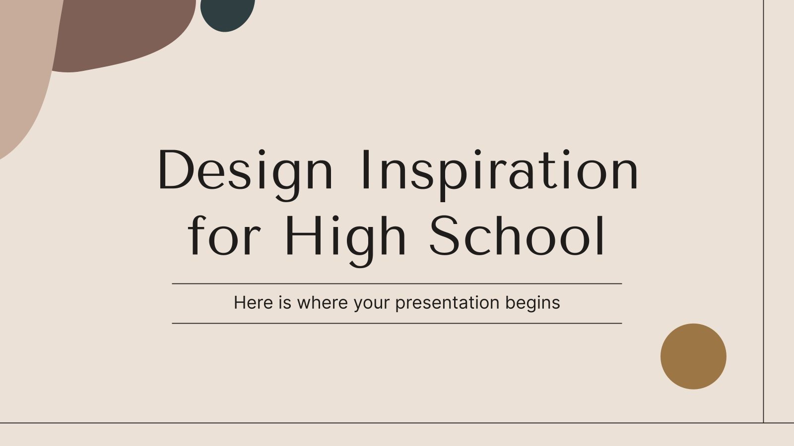 Design Inspiration for High School Presentation