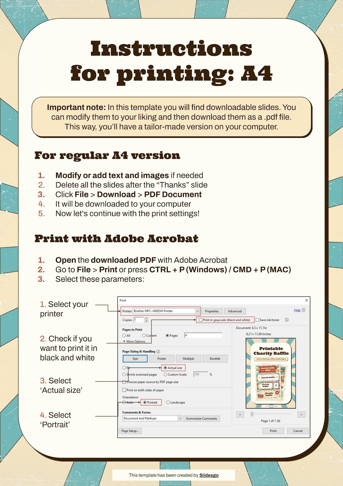 Printable Charity Raffle Presentation