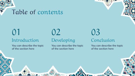 Arabic Style Tiles Backgrounds Presentation